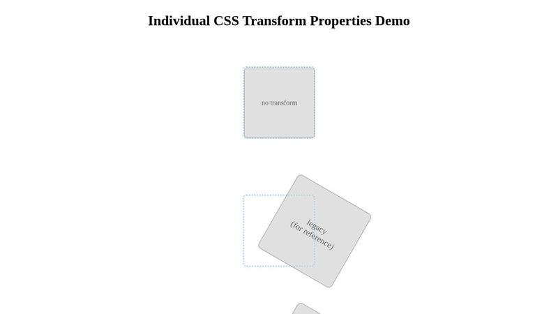 Individual CSS Transform Properties Demo