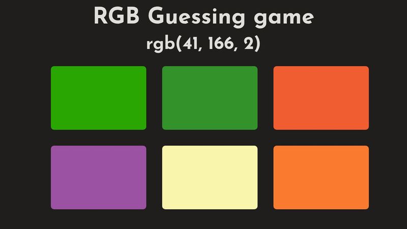RGB Guessing game