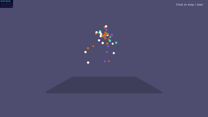 Gravity simulation - three.js