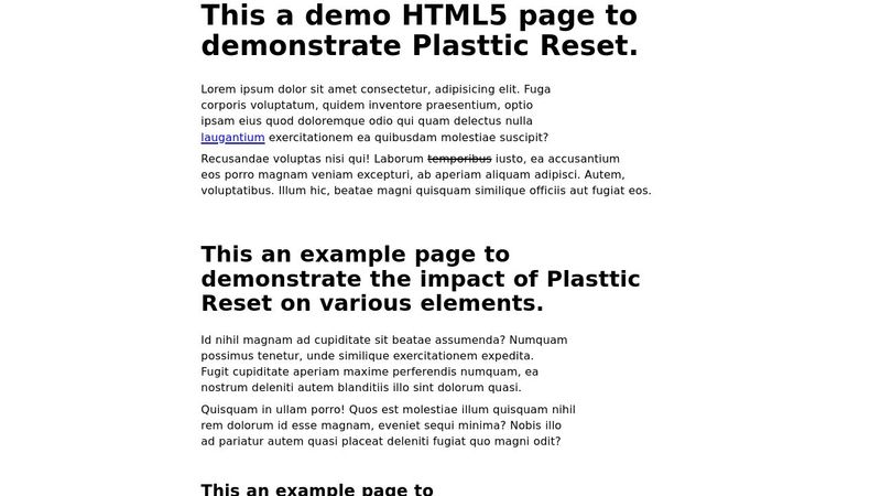 Plasttic Css Reset V2x Demo 4651