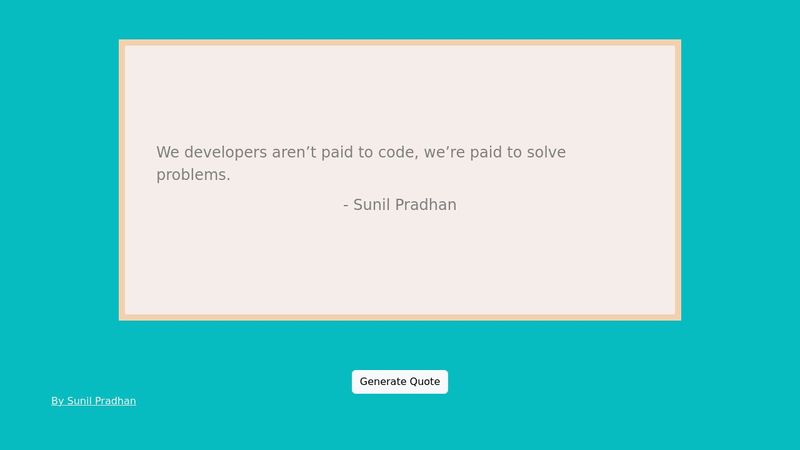 JavaScript Project - Random Quote Generator