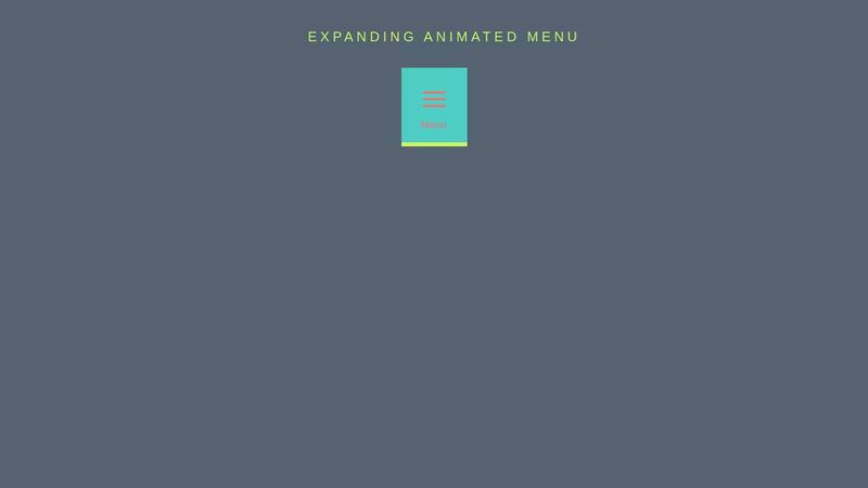Animated Expanding Menu