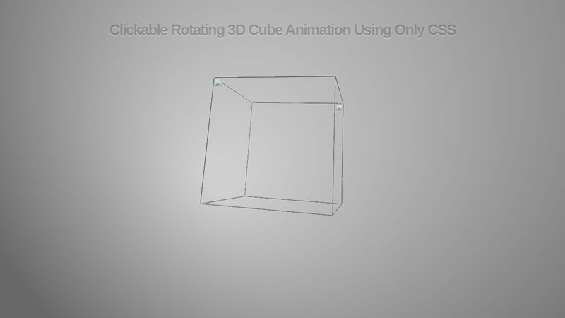 Clickable Rotating 3d Cube Animation Using Only Css