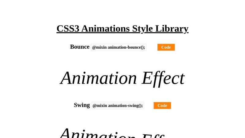 CSS3 Animation Library