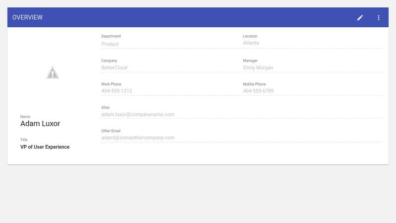 Responsive User Profile Panel