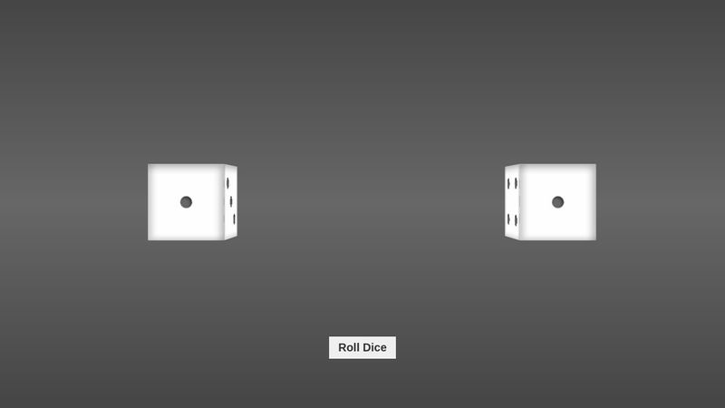 HTML/CSS/JavaScript 3D dice