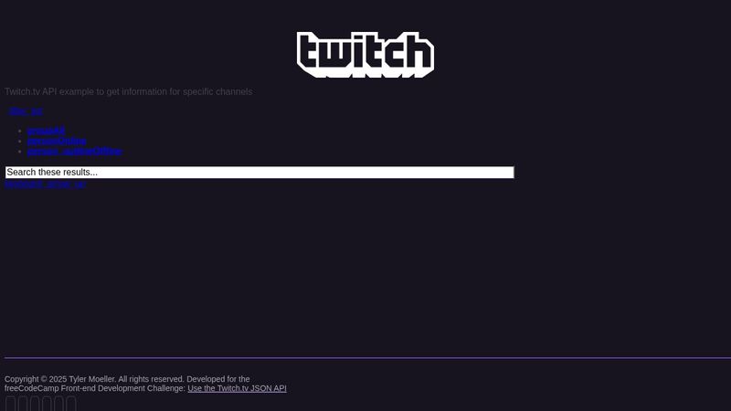 Twitch JSON API