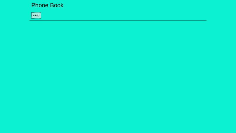 Simple JavaScript Address Book