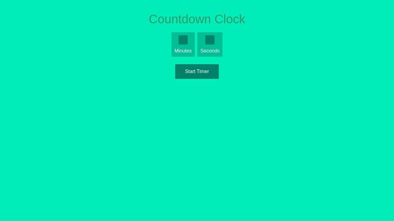Styled JavaScript Countdown Clock with Sound