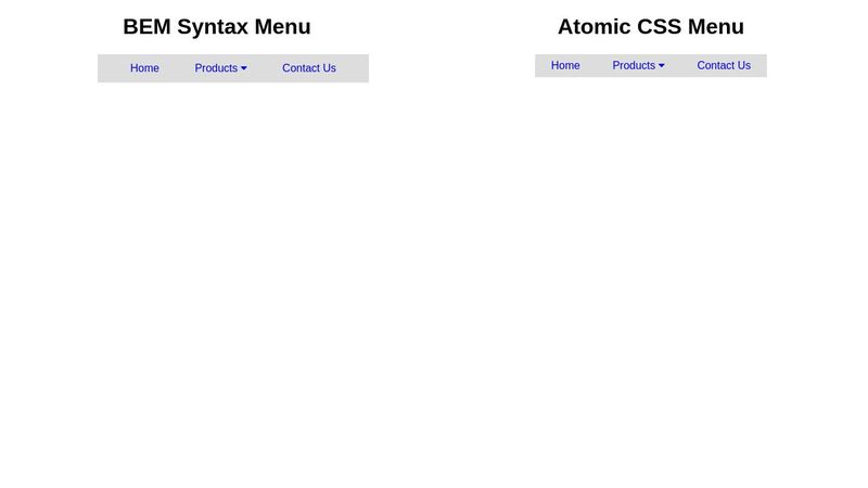 BEM Syntax vs Atomic CSS