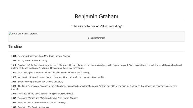 Tribute Page - Free Code Camp