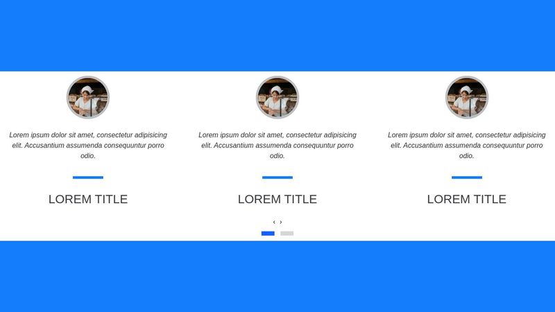 Reviews section using owl carousel js