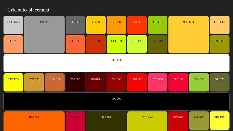CSS Grid: auto-placement and packing modes