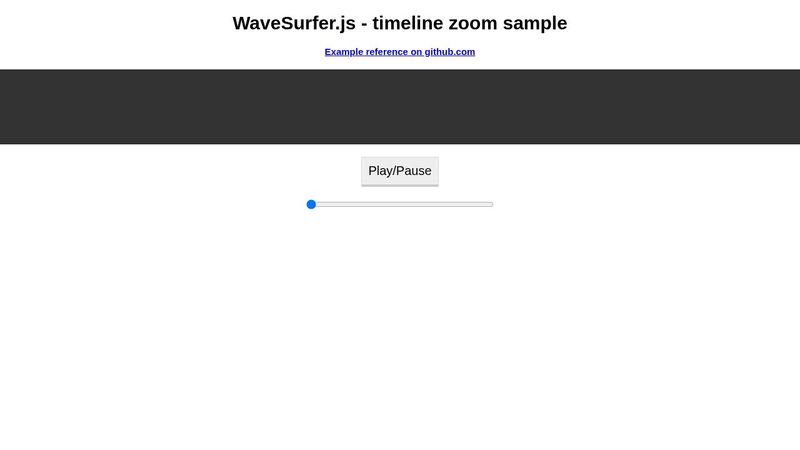 WaveSurfer.js - timeline zoom sample