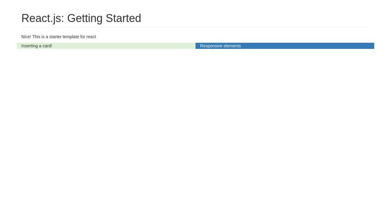 React starter template