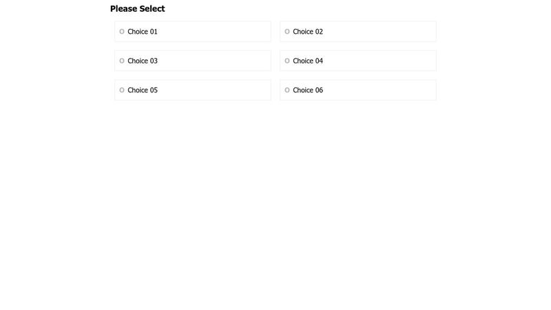 Multi Select Choice Pure CSS