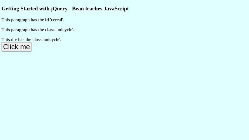 Getting started with jQuery