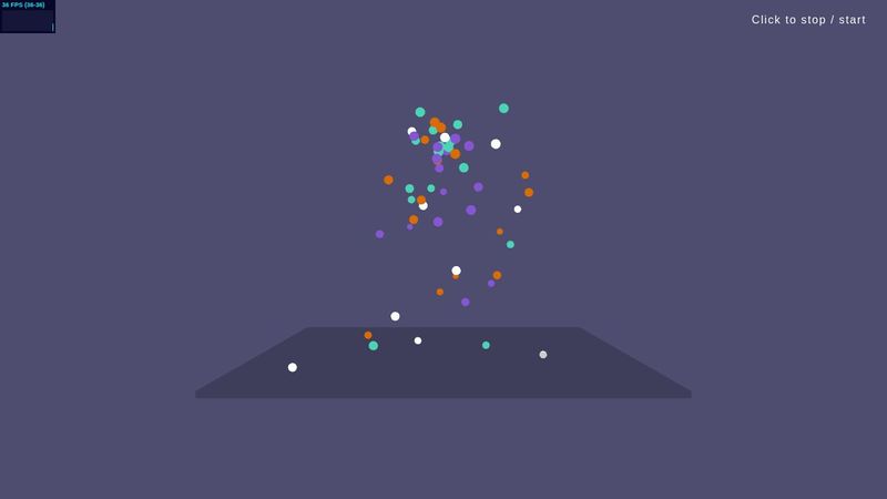 Gravity simulation - three.js