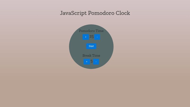 Pomodoro Clock JS