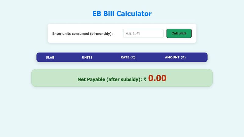 EB Bill Calculators