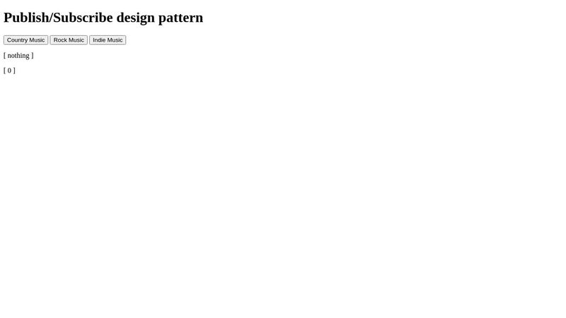 JavaScript Pub/Sub example