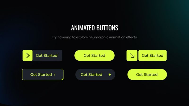 CSS Neumorphism Buttons Animation