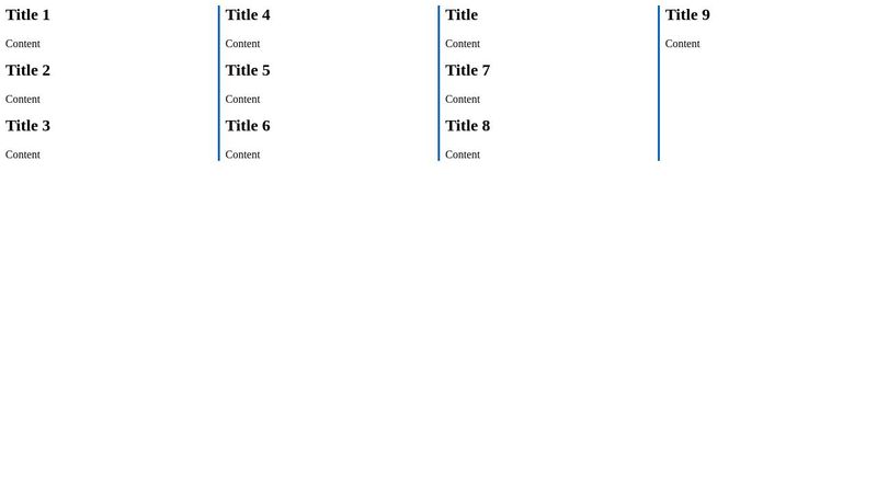 responsive columns with stylized separators