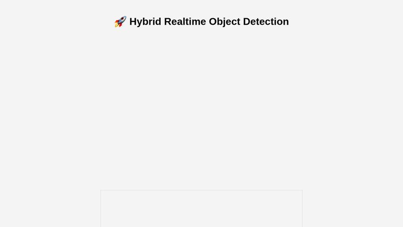 Hybrid Realtime Object Detection