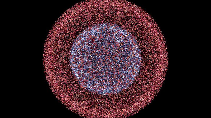 Interactive Particle Sphere - Three.js