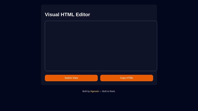 Visual HTML Editor - SEO Tool by Ngerank