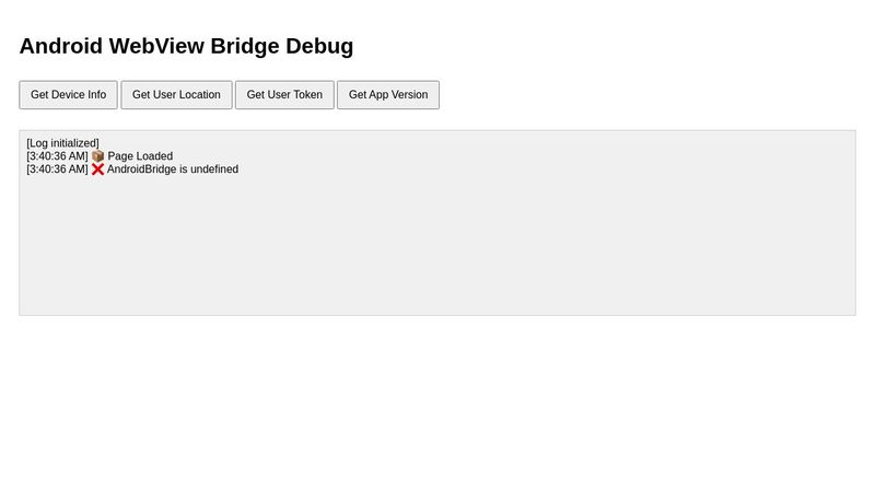 Android WebView Bridge