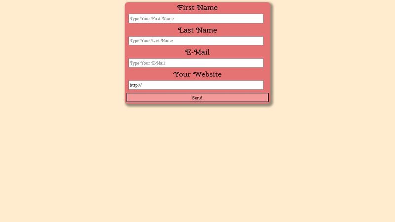 Basic HTML5/CSS3 form