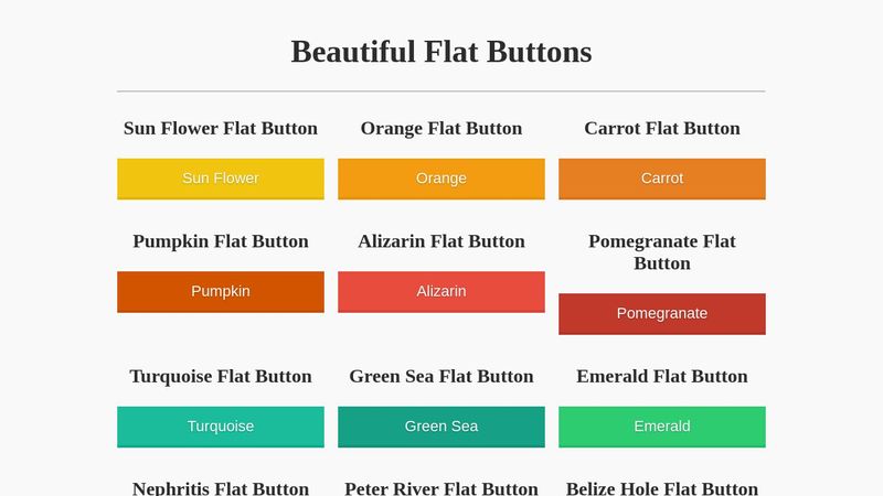 CSS flat buttons