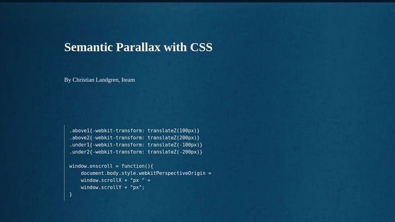Parallax with CSS