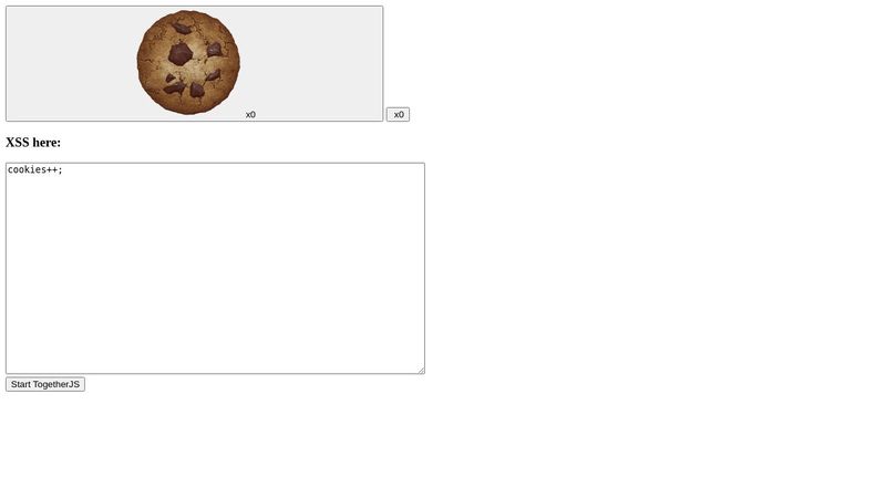 XSS Cookie clicker