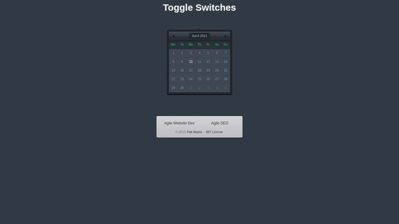Date picker html and css