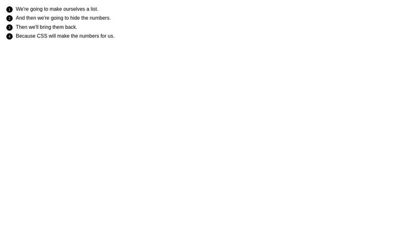 Ordered Lists with CSS Counters
