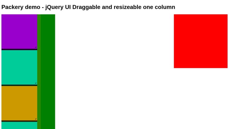 Packery - jQuery UI Draggable and resizeable