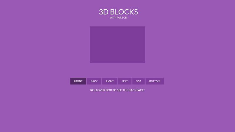 Pure CSS 3D Box