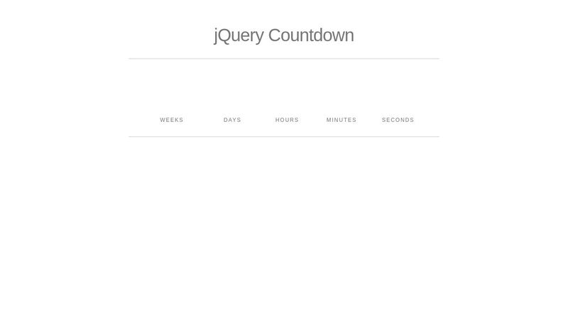 jQuery Countdown