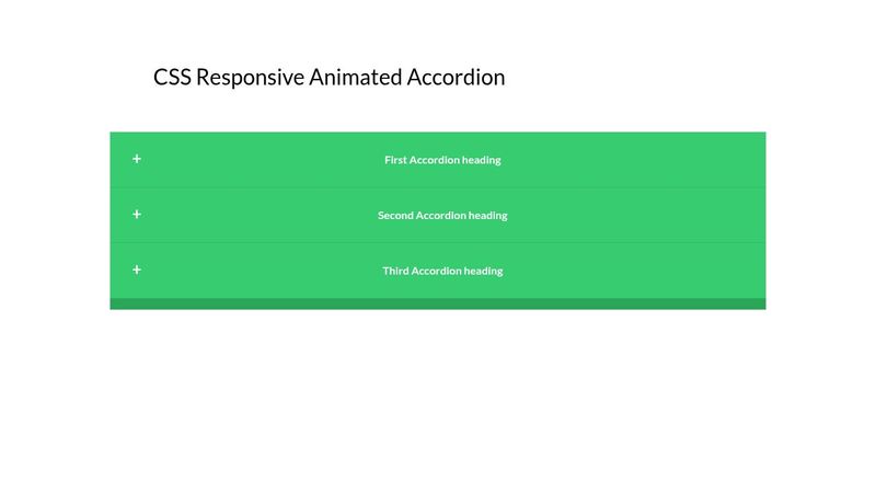 CSS Responsive animated Accordion