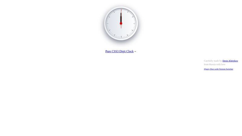 Pure CSS3 Dial Clock