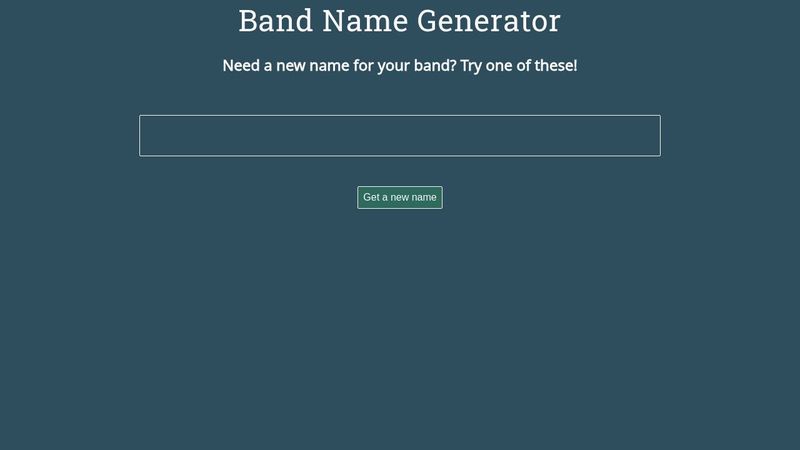 Band Name Generator Band Name Generator