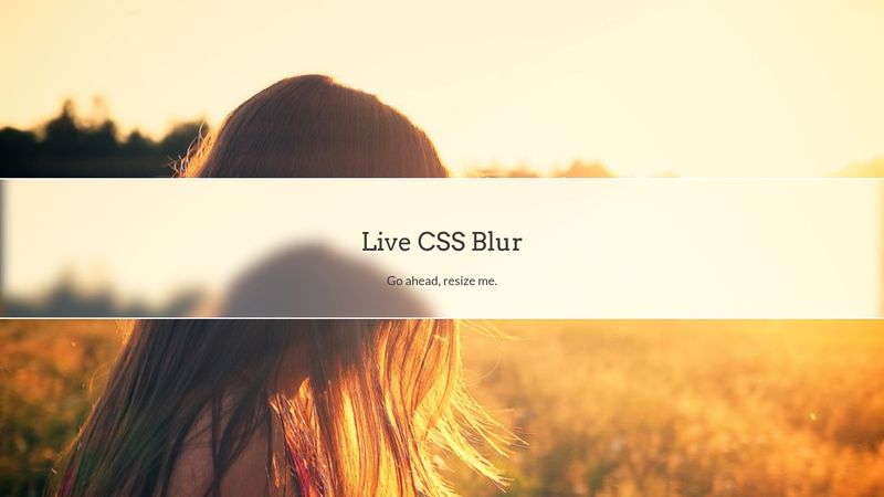 Live CSS Blur
