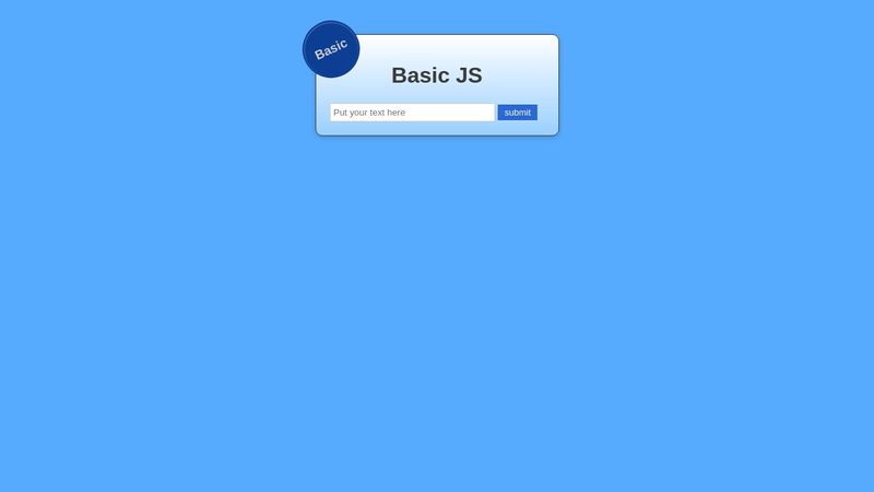 Basic JS