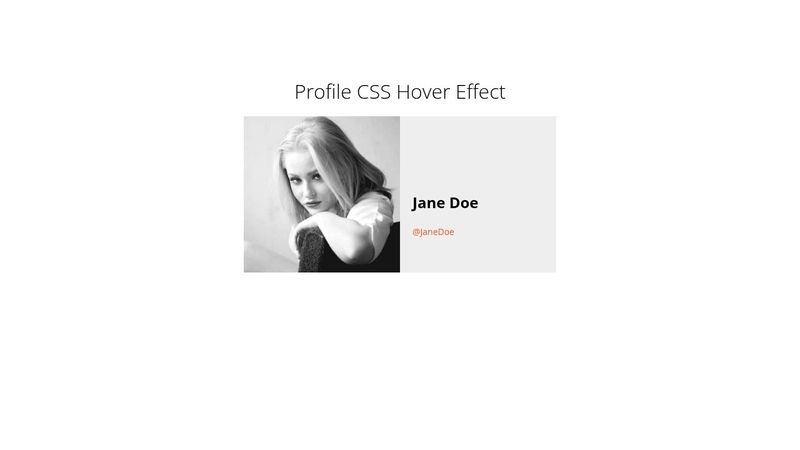 Profile CSS Hover Effect