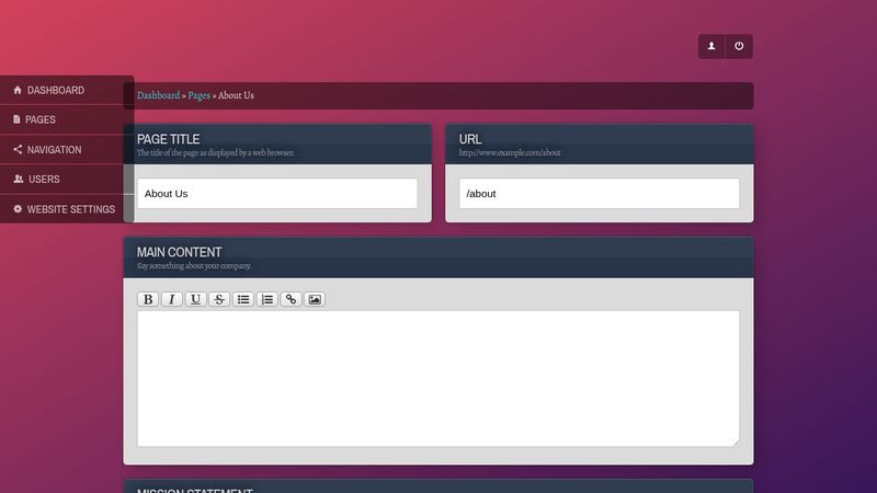 Responsive Admin Panel 2