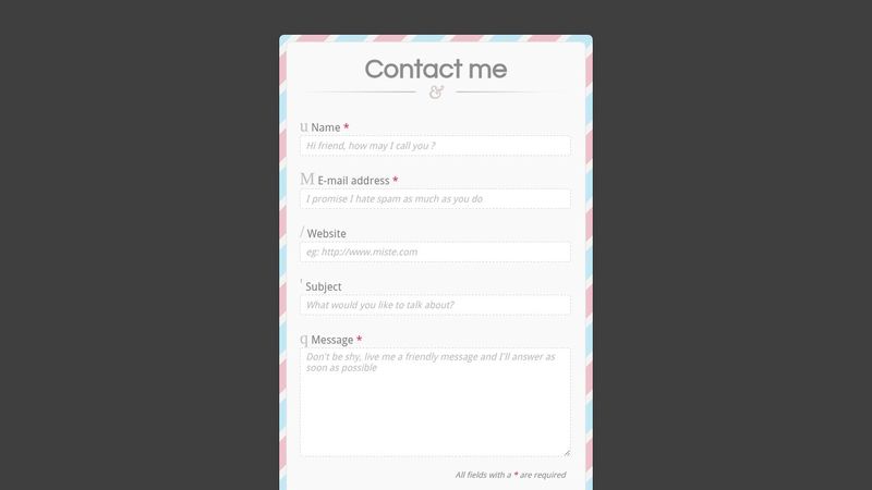 Full CSS3 HTML5 Contact Form with No Images