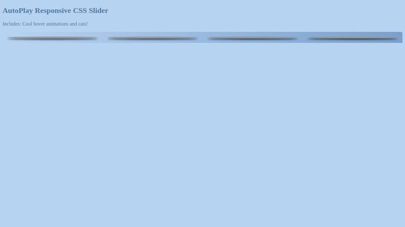 AutoPlay Responsive CSS only Slider