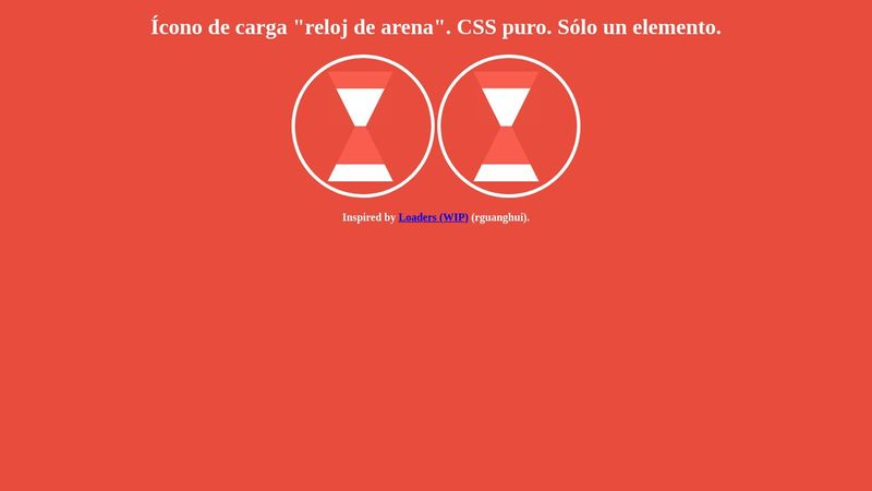 Hourglass (loader icon). Pure CSS. Single element.